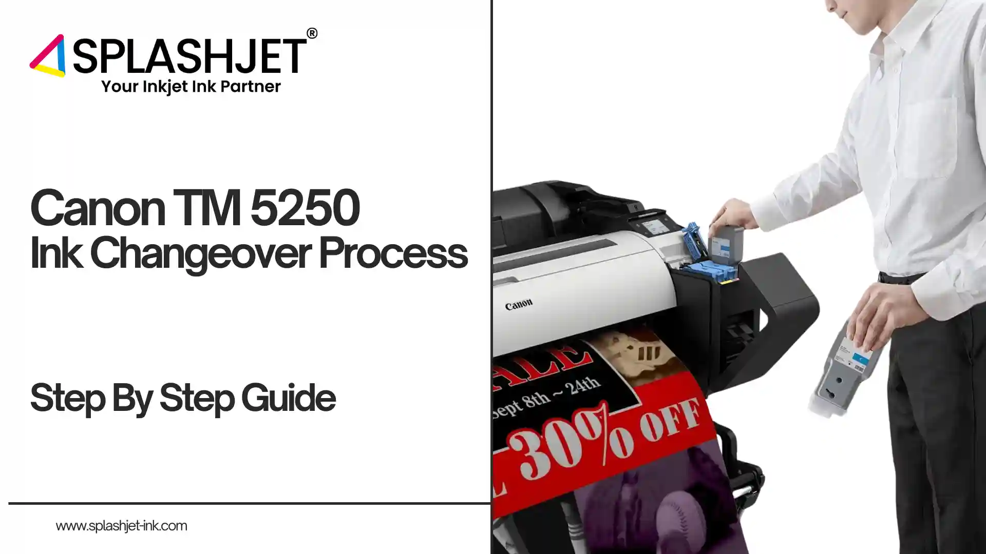 How to perform ink changeover process in Canon TM5250 printer ...